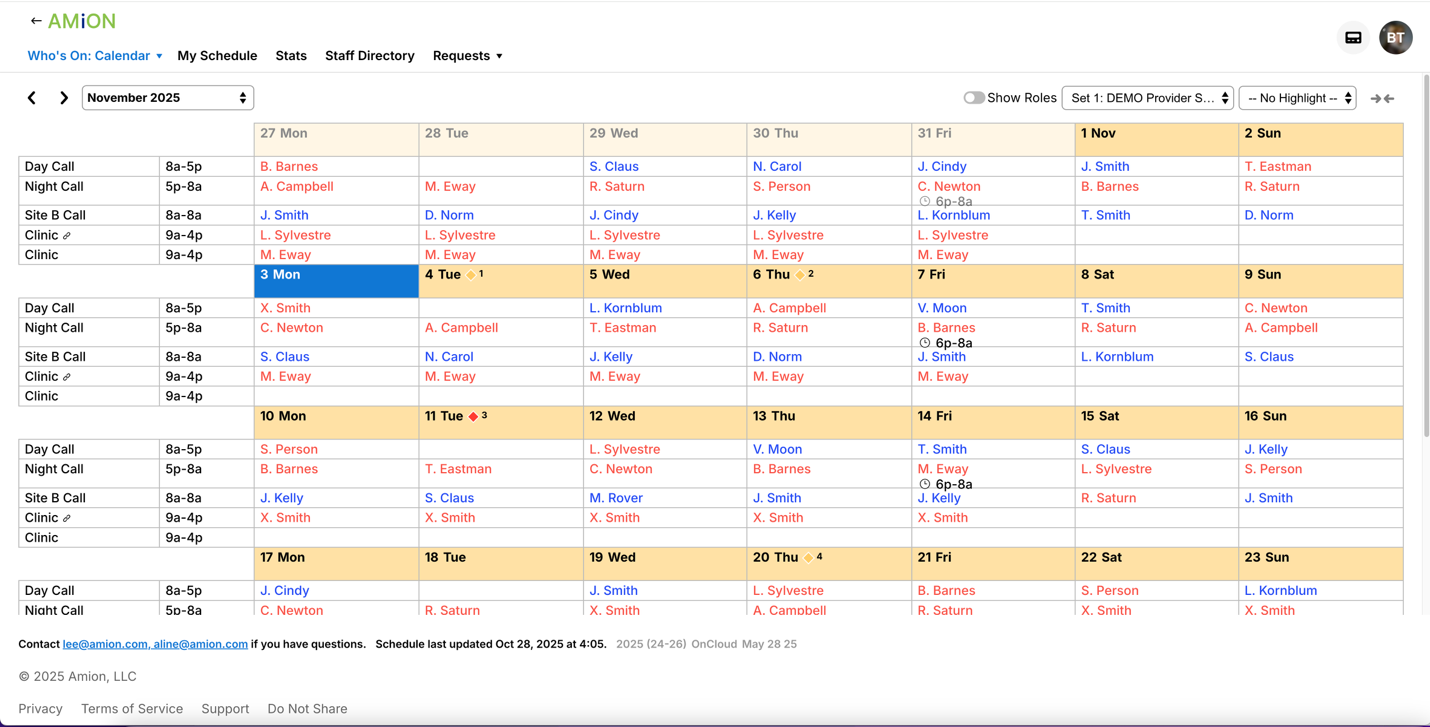 Amion Next: Viewing your schedule online at Amion.com – Amion
